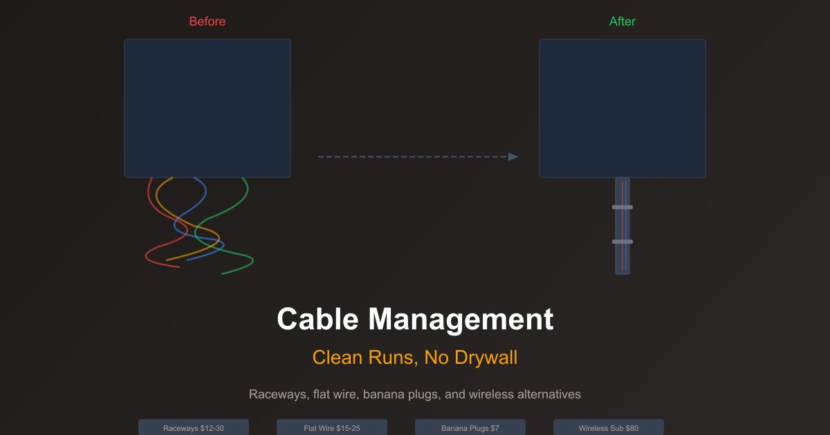 Home Theater Cable Management: Clean Runs Without Ripping Open Walls
